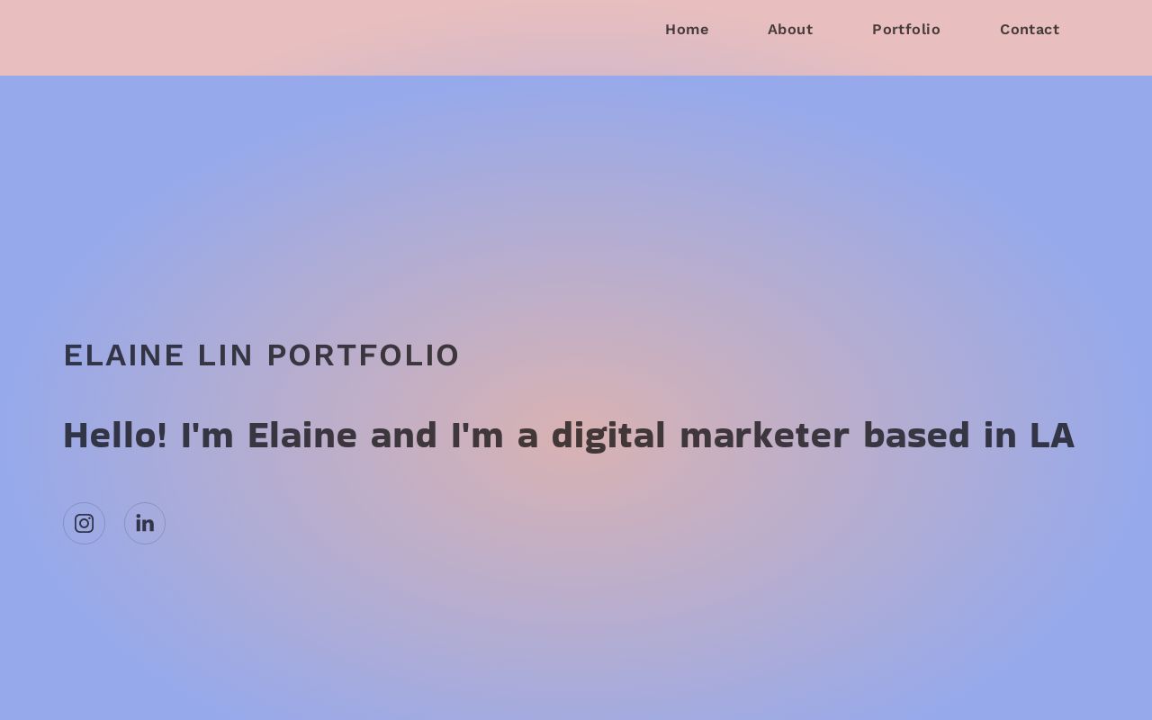 Elaine Lin Marketing Portfolio